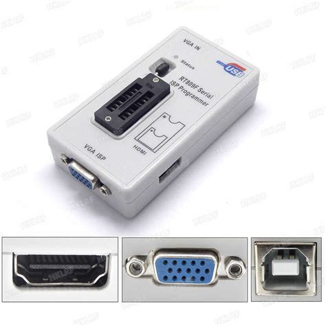 Rt809f Shipping Free Serial Isp Programmer With 11 Adapters18v