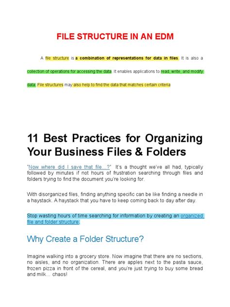 L5 Part 1 File Structure In Edm Edm101 Pdf Computer File
