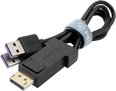 Fibbr Displayport To Usb C Cable Adapter With Double Usb Power Supply Usb 3 2 Fast