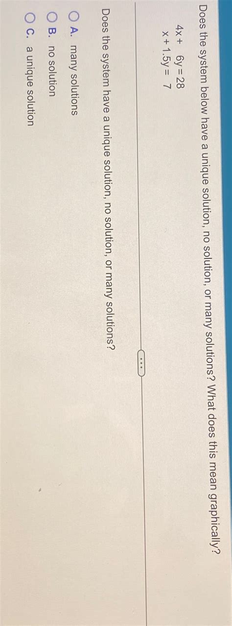 solved does the system below have a unique solution no