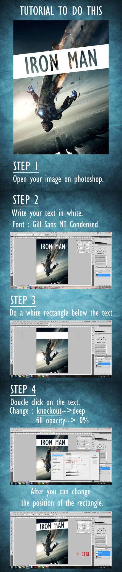 Tutorial Knockout Text Effet By Wenry91 On Deviantart
