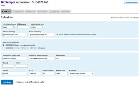 Tabular Format Of All Ncbi Submission Steps The Example Shown Is For Download Scientific