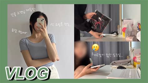 Vlog 잠잠한 쇼핑몰에 Vvip고객님 재등장 🫢사은품 포장우여곡절 일주일 브이로그난 울지 않아에이블리1인쇼핑몰포장asmr유댕vlog Youtube