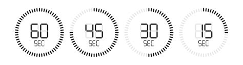 Premium Vector Stopwatch Digital Countdown Timer With Seconds Display
