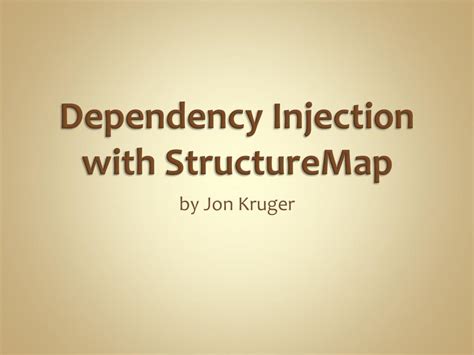 Ppt Dependency Injection With Structuremap Powerpoint Presentation Free Download Id1648780