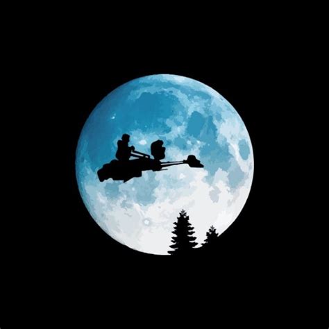 T Shirt Endor Moon Parody E T Black