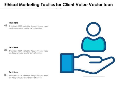 Ethical Marketing Tactics For Client Value Vector Icon Ppt Powerpoint
