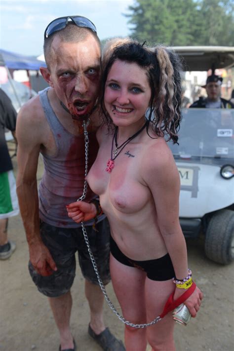topless juggalette and her zombie friend funktastrophe