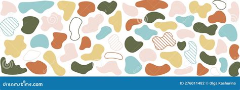 Red Flat Shape And Green Fluid Blob Stock Vector Illustration Of Element Blue 276011482