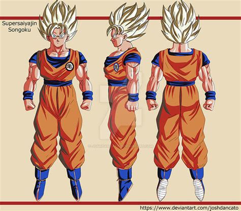Ssj Songoku Model Sheet By Joshdancato On Deviantart