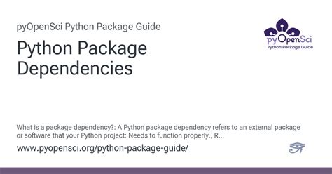 Python Package Dependencies Python Packaging Guide