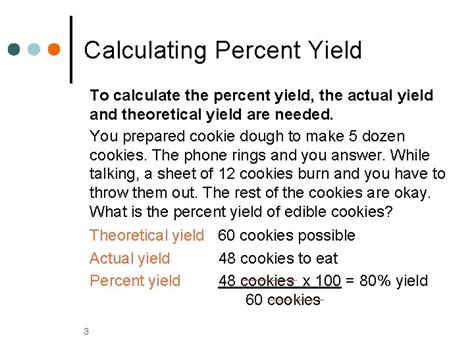 Chapter Reaction Yields Percentage Yield