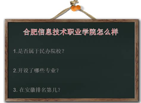 合肥信息技术职业学院学费贵吗是否民办有什么专业在安徽排名
