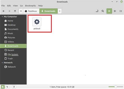 how to install pcloud on linux mint foss linux