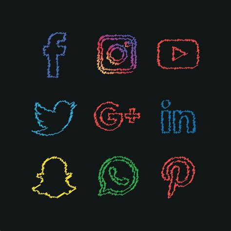 Facebook Twitter Instagram Logo Black Background