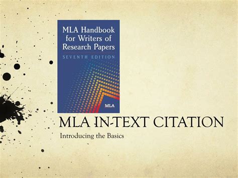 PPT MLA IN TEXT CITATION PowerPoint Presentation Free Download ID