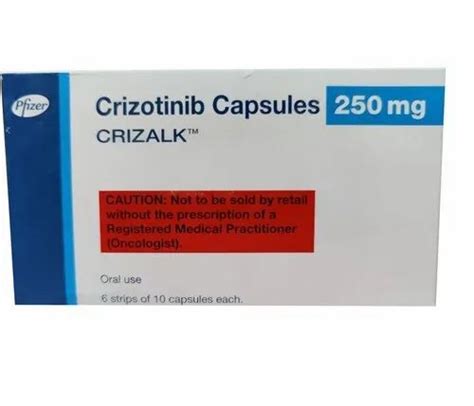 250mg Crizalk Crizotinib Capsules Pfizer At Rs 75000 Box In Ghaziabad