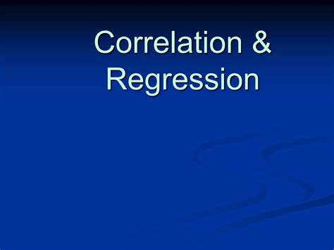 Correlation Regression Ppt