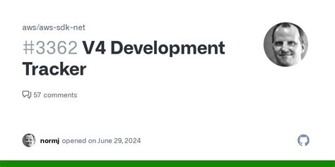 v4 development tracker · issue 3362 · aws aws sdk net · github