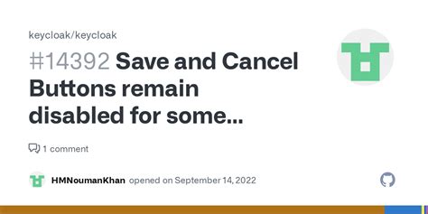 Save And Cancel Buttons Remain Disabled For Some Realm Level Settings