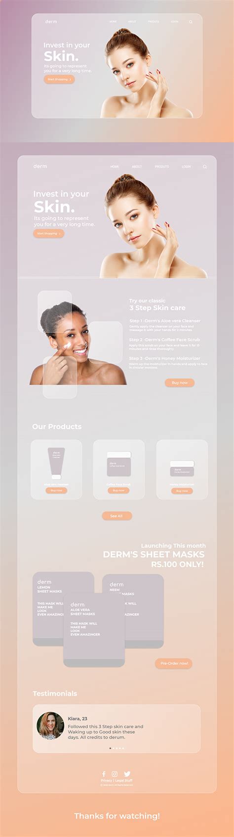 Glassmorphism UI Web Design On Behance