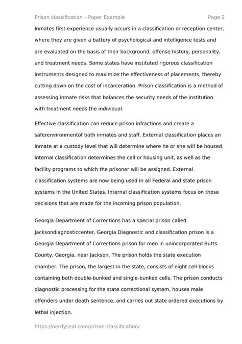 Prison Classification 410 Words Nerdyseal