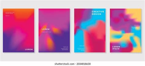 Abstract Gradient Background Vector Set Minimalist Stock Vector Royalty Free 2451444455