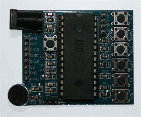 Picaxe Controlling The Isd1760 Voice Recorder Module With Spi Serial
