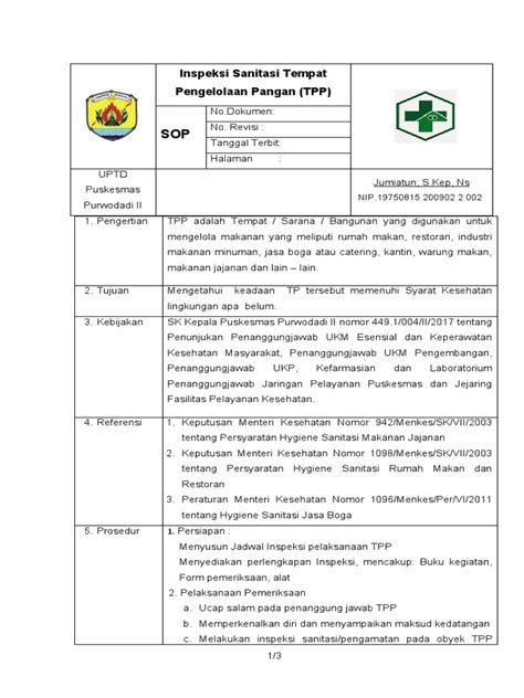 Sop Is Tpp Pdf