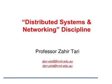Ppt “distributed Systems And Networking” Discipline Powerpoint