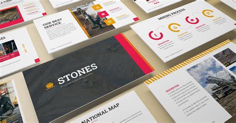 Stones Mining Powerpoint Template Incl Coal And Mineral Envato