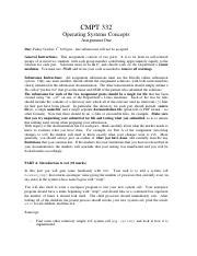 OS Assignment1 4 Pdf CMPT 332 Operating Systems Concepts Assignment