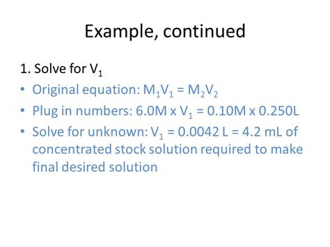 making dilutions from solutions ppt video online download