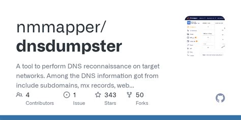 Github Nmmapper Dnsdumpster A Tool To Perform Dns Reconnaissance On