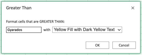 Excel Highlight Cell Rules Greater Than