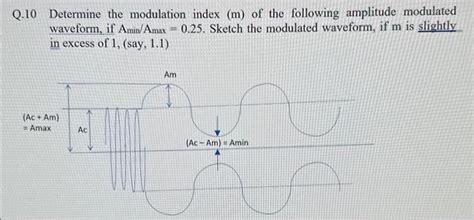 solved q 10 determine the modulation index m of the