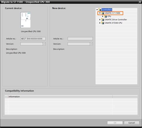 Siemens S7-300 to S7-1500 PLC migration using SIMATIC Manager and TIA ...