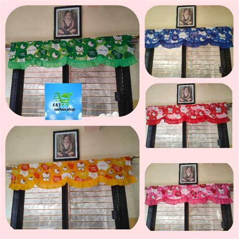 Hello Kitty Valance Scalop Curtain 60x15 Inches Shopee Philippines