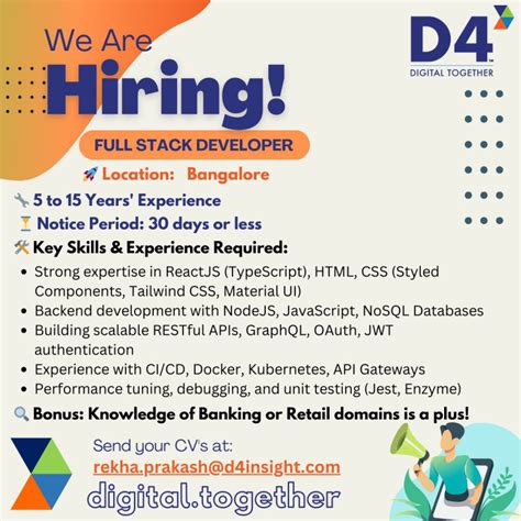 fullstackdeveloper reactjs nodejs techcareers bangalorejobs jobopening hiring