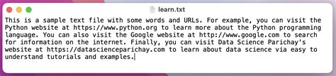 How To Extract Links From A Text File In Python Data Science Parichay