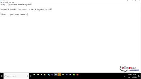 Android Studio Tutorial Grid Layout Scrollable
