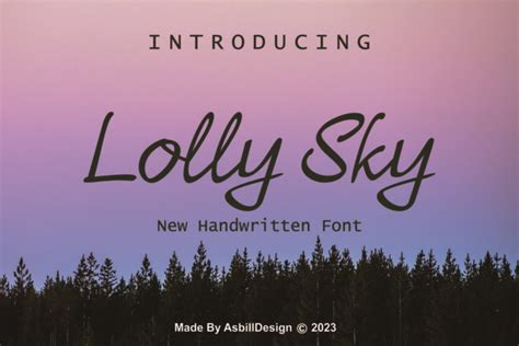 lolly sky script font download free font