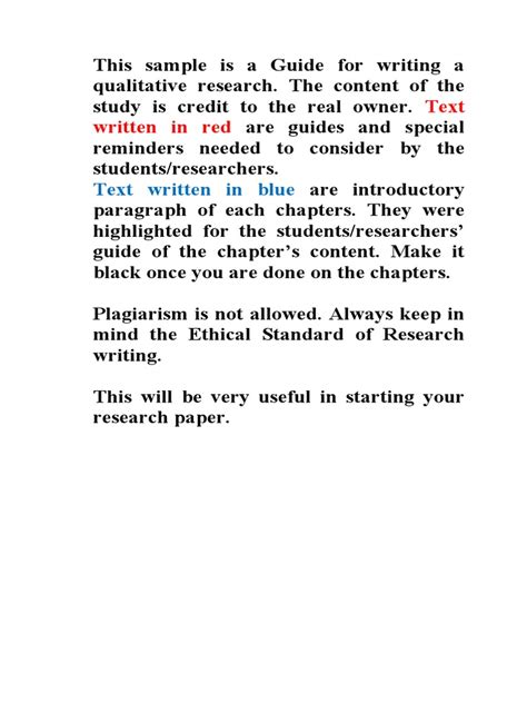 Qualitative Research Template 1 Pdf