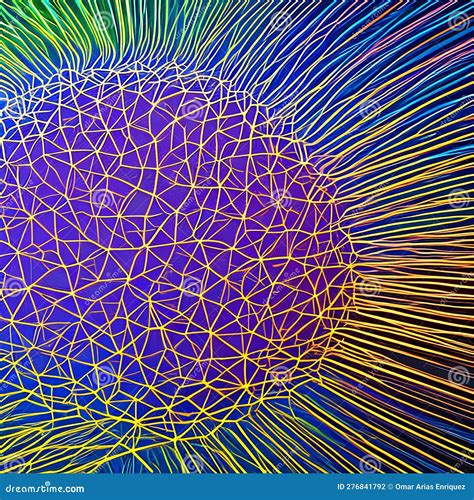 Neural Network An Abstract Representation Of The Human Brain Created With Intricate Lines And
