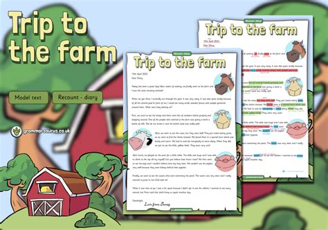 Year Model Text Diary Entry Trip To The Farm Grammarsaurus