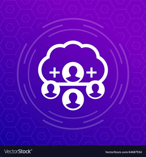 Collect User Data In Cloud Icon Royalty Free Vector Image