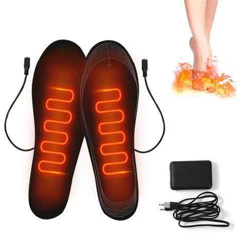 Usb 전기 발을 따뜻하게 하는 야외용 온열 신발 깔창 사이클링 러닝 캠핑 겨울 Aliexpress