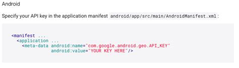 Google Maps What Is And How To Find The Application Manifest In Flutter Stack Overflow