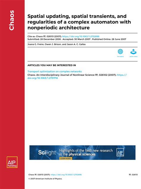 Pdf Spatial Updating Spatial Transients And Regularities Of
