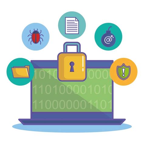 La Seguridad Cibernética Vector Premium